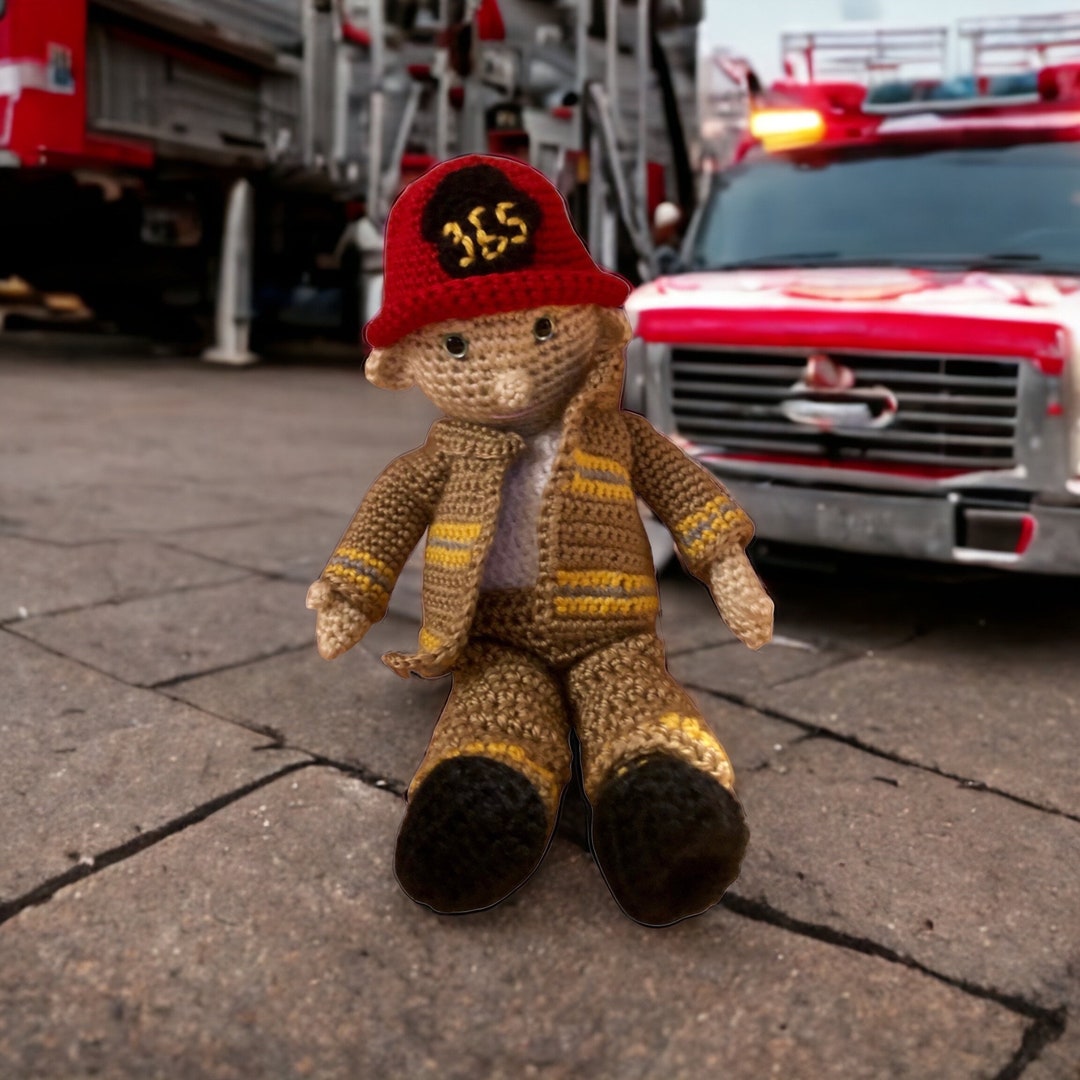 Custom Fireman Doll Personalized Crochet Amigurumi, Toy, Made to Order ...