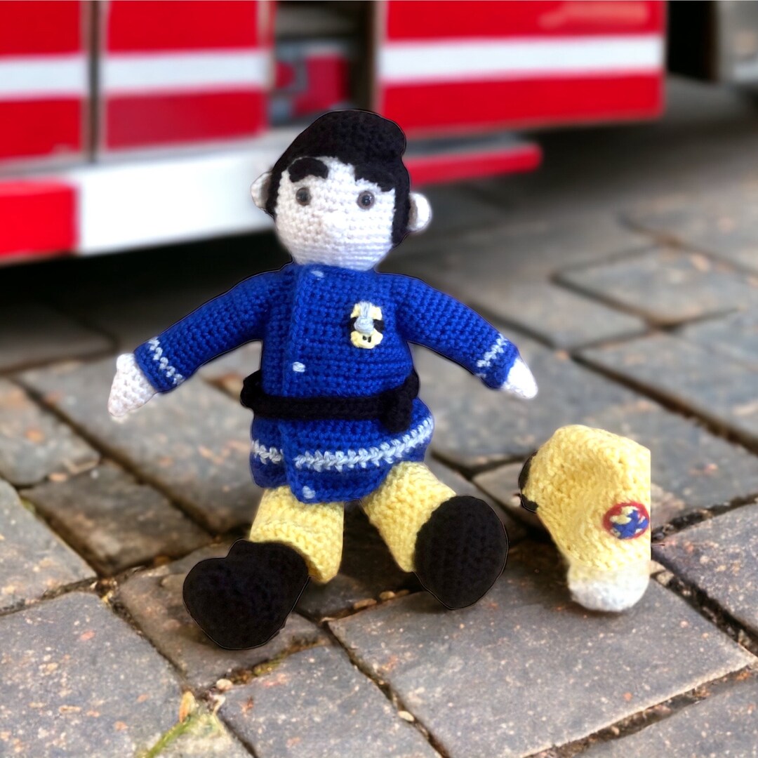 Firefighter Fireman Elvis Doll, Dressable Doll Customizable Crochet ...