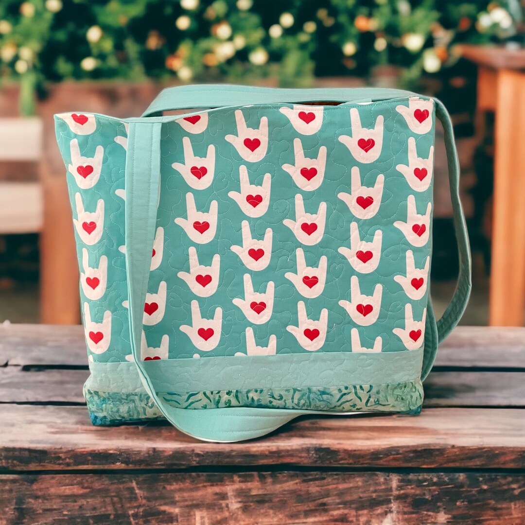 Asl Ily American Sign Language I Love You Shoulder Tote Bag Purse in ...