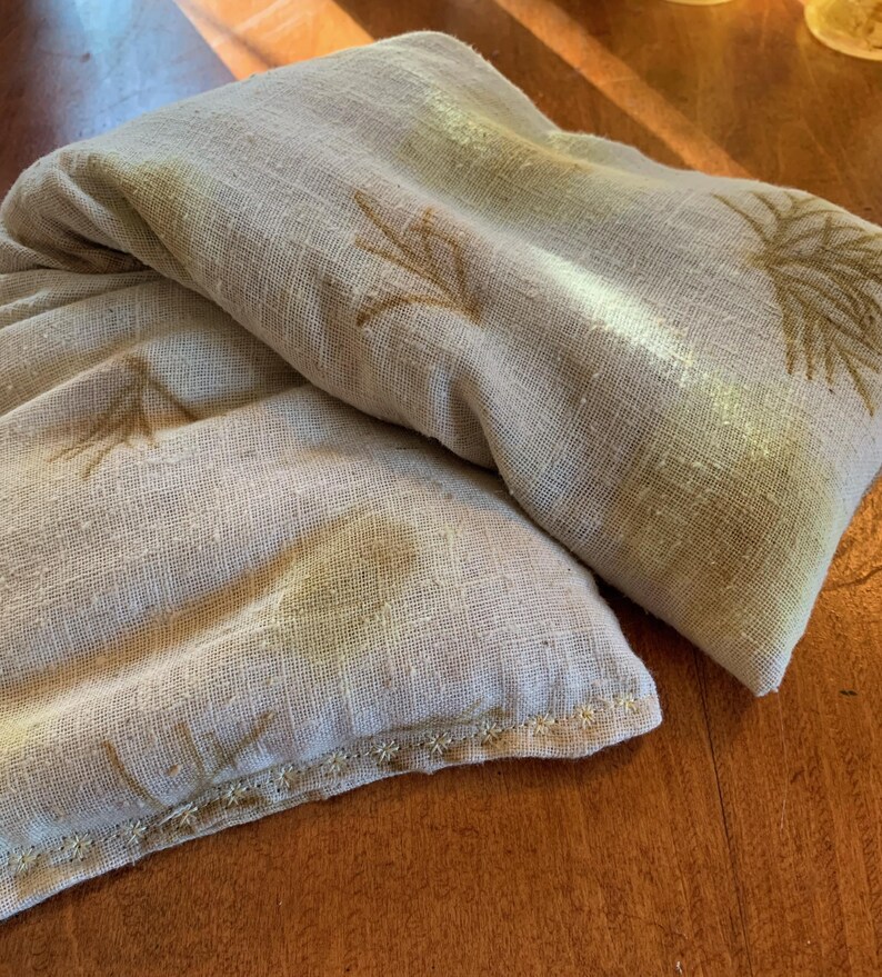 Ecoprinted Organic Cotton Hot + Cold Rice Pack - Etsy