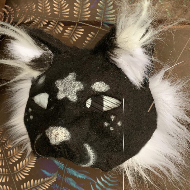 Black Cat Therian Mask - Etsy
