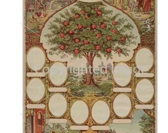 Family Tree Digital Download Template Painted Tree - Etsy