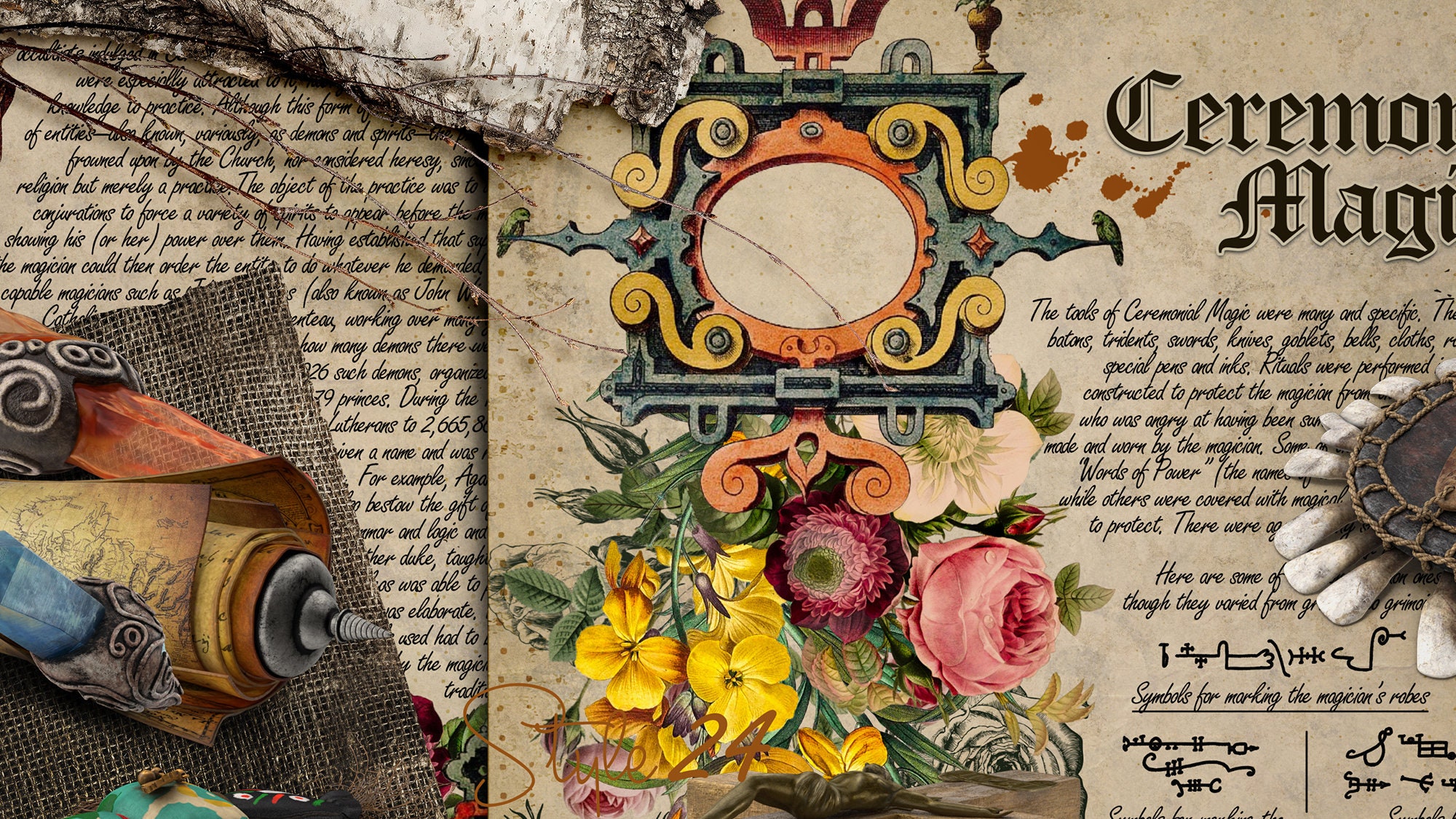 Book of Shadows Printable Pages, Signs & Symbols, Ceremonial Magic (PDF ...