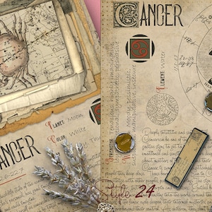 Cancer Astrological Sign Correspondences, Book of Shadows Printable 7 ...