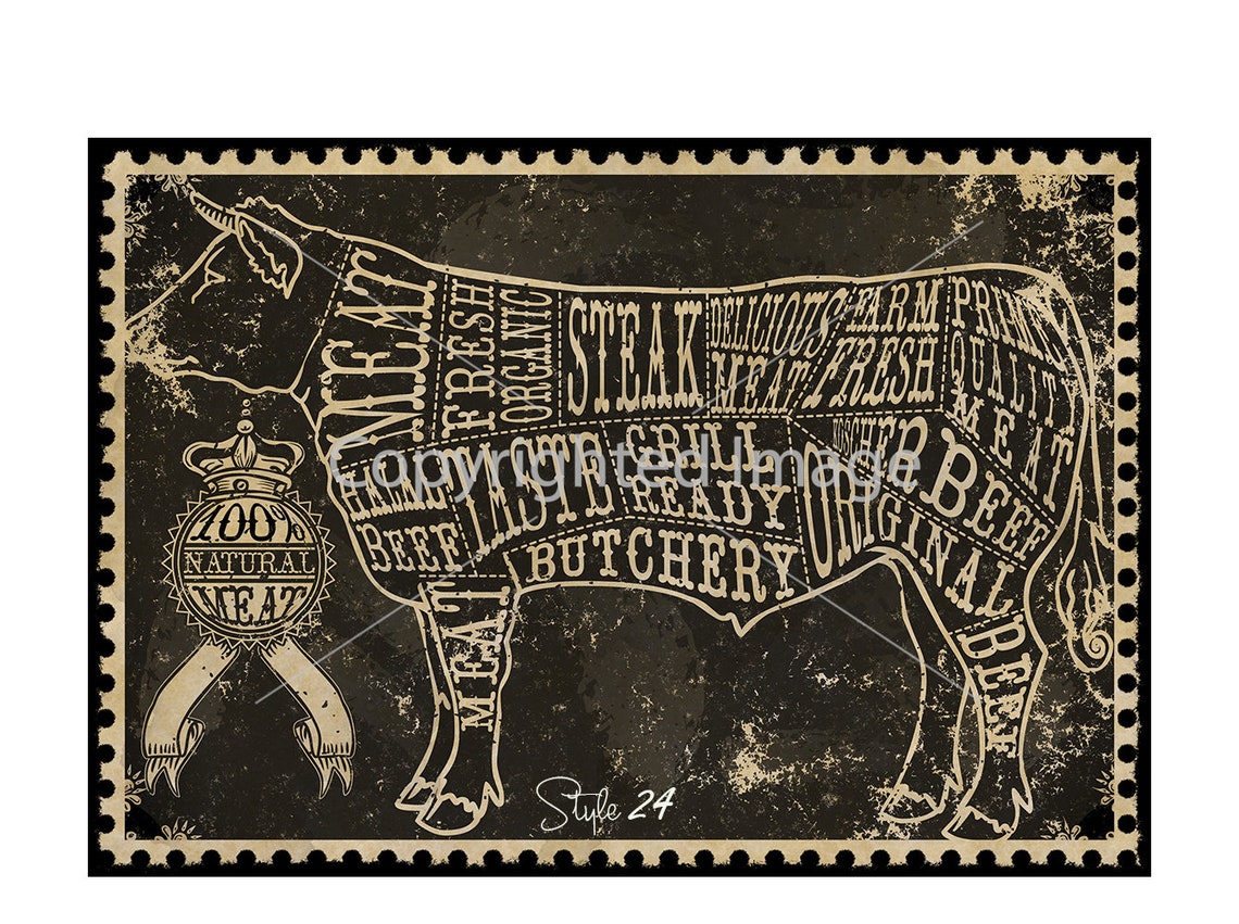 6 Different Vintage Farmhouse Printable Rustic Farm Fresh | Etsy Canada