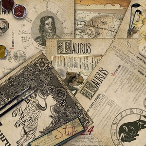 Taurus Astrological Sign Correspondences Book of Shadows Printable 7 ...
