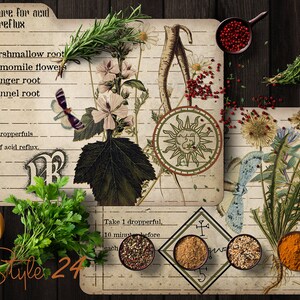Witch Recipe Cards, Tummy Troubles Series, Printable Grimoire (digital ...