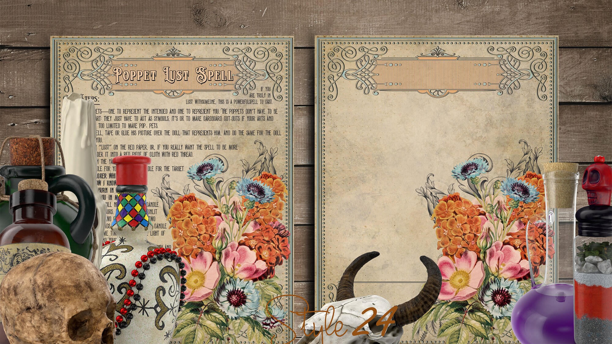 Printable Love Spells Pages Book of Shadows Digital | Etsy