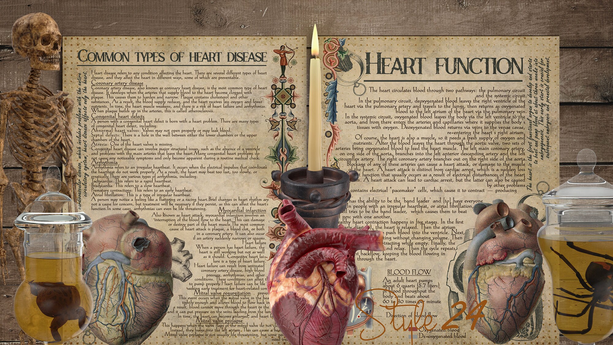 Heart Human Anatomy Printable Book of Shadows BOS Book - Etsy Australia