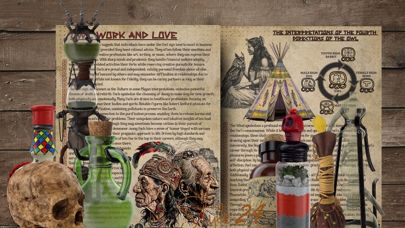 Mayan Astrology Owl Sign Printable Pages: Destiny Chart (digital ...