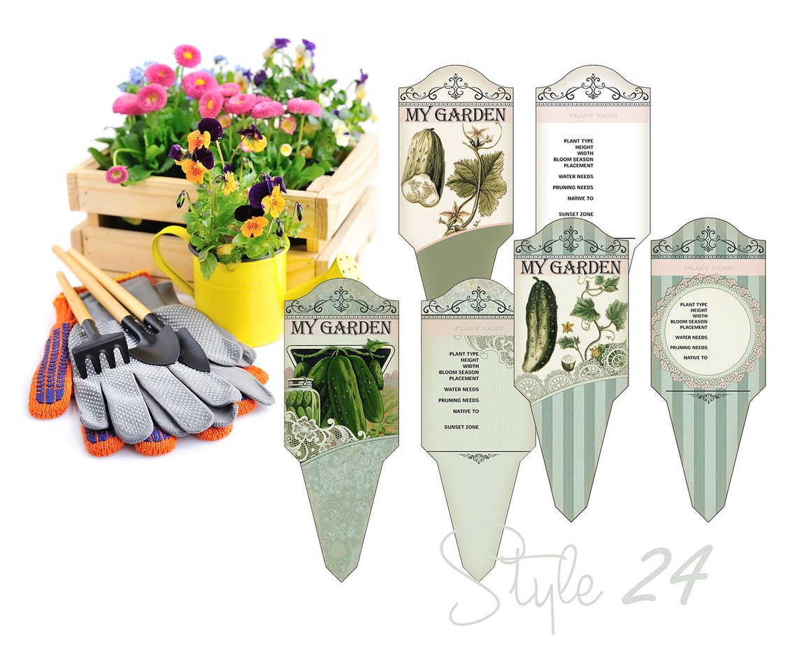 Cucumber Garden Printable Bundle, Planner, Seed Packets (digital ...