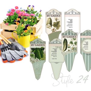 Printable Antique Garden Bundle, Cucumber Series, Garden Planner ...