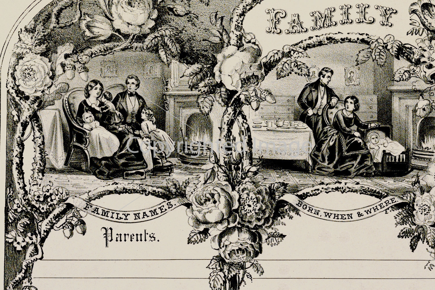 Vintage Family Register Family Tree Geneology Victorian - Etsy