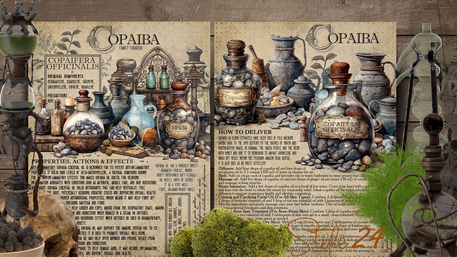 Resinous Essential Oils Guide No.2: Book of Shadows Printable (digital ...