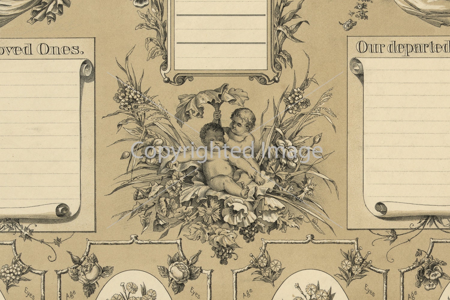 Vintage Family Register Family Tree Geneology Victorian - Etsy