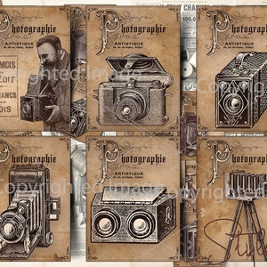 15 Large Printable Vintage Photography Camera Collection Ephemera ...