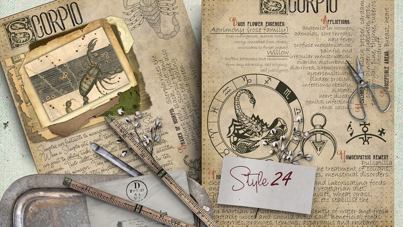 Scorpio Book of Shadows Printable Pages, Astrology Correspondences ...