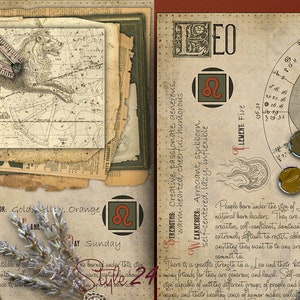 Leo Astrological Sign Correspondences, Book of Shadows Printable 7 ...