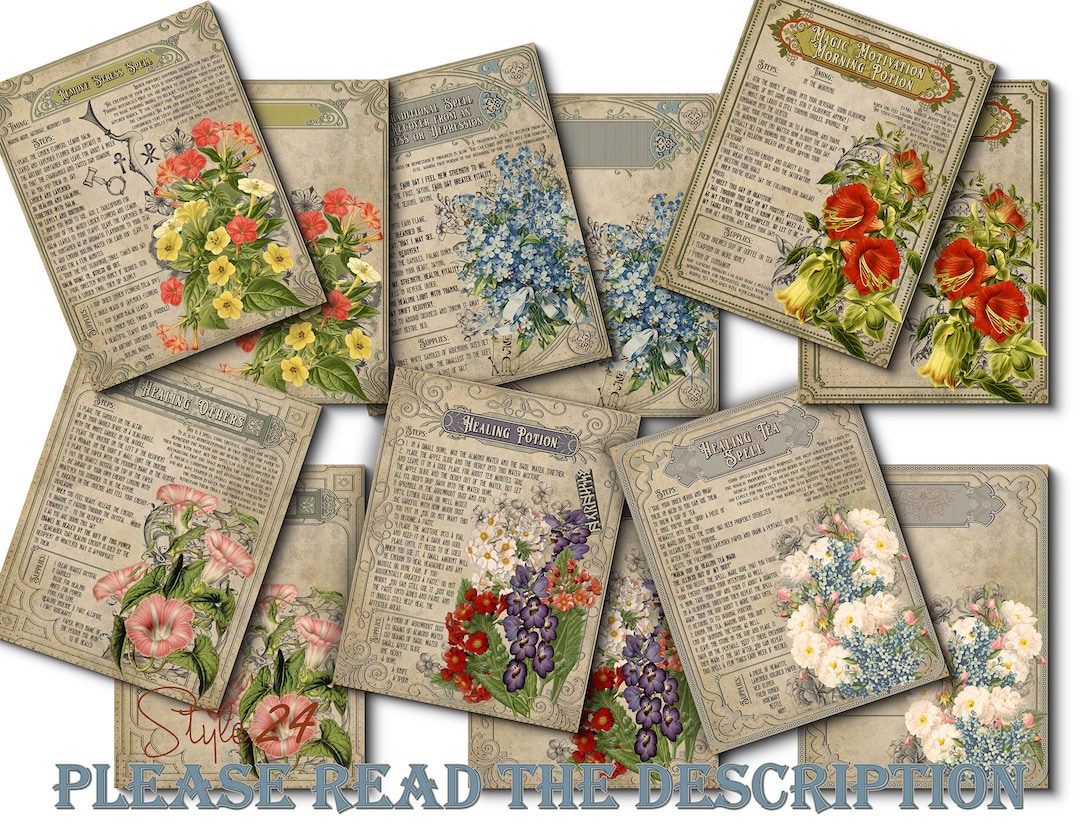 Printable Healing Spells Pages, Book of Shadows, Digital Download, Junk ...