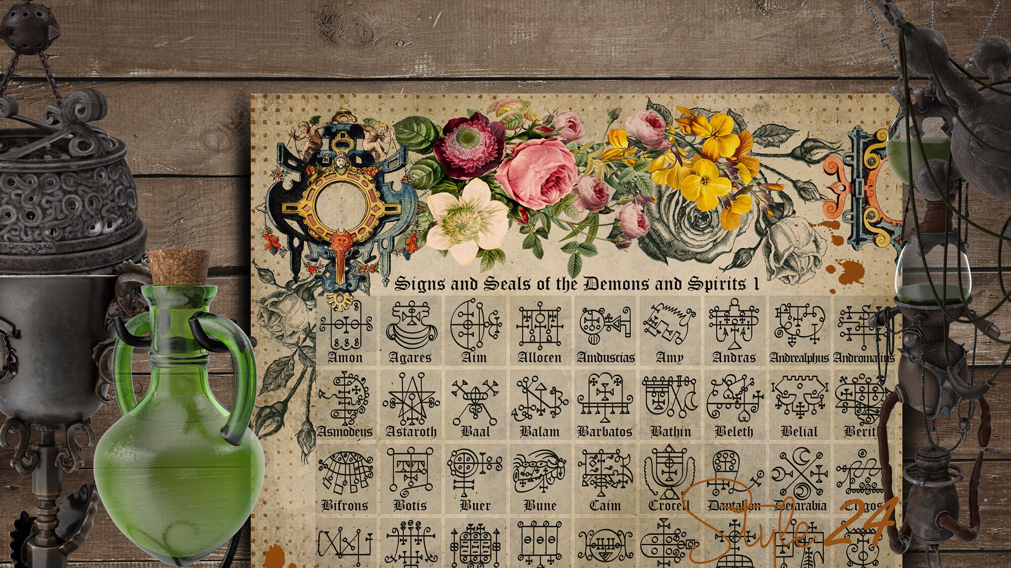 Book of Shadows Printable Pages, Signs & Symbols, Ceremonial Magic (PDF ...