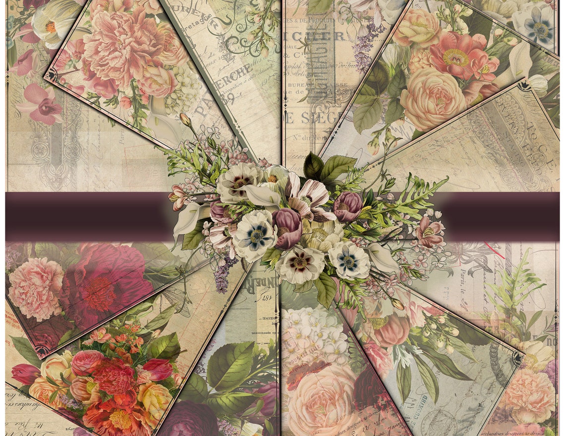 Ephemera Digital Paper Journal Paper Pack Digital Journal - Etsy
