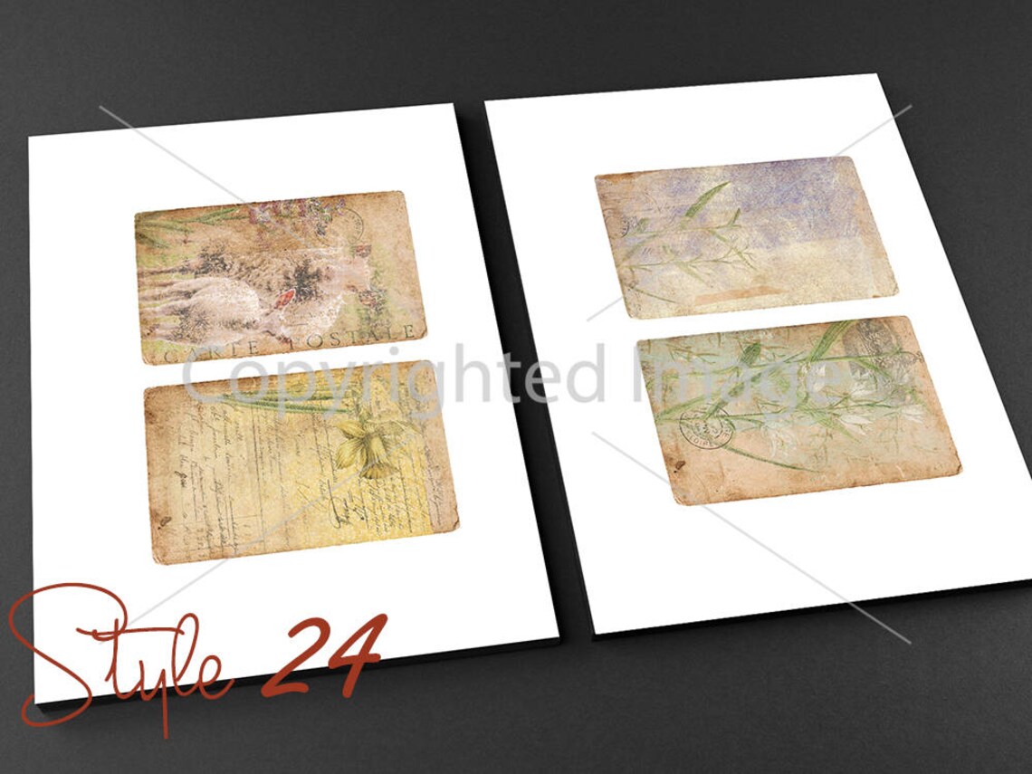 8 Ephemera Papers Vintage Printable Paper Crafting Crafts | Etsy