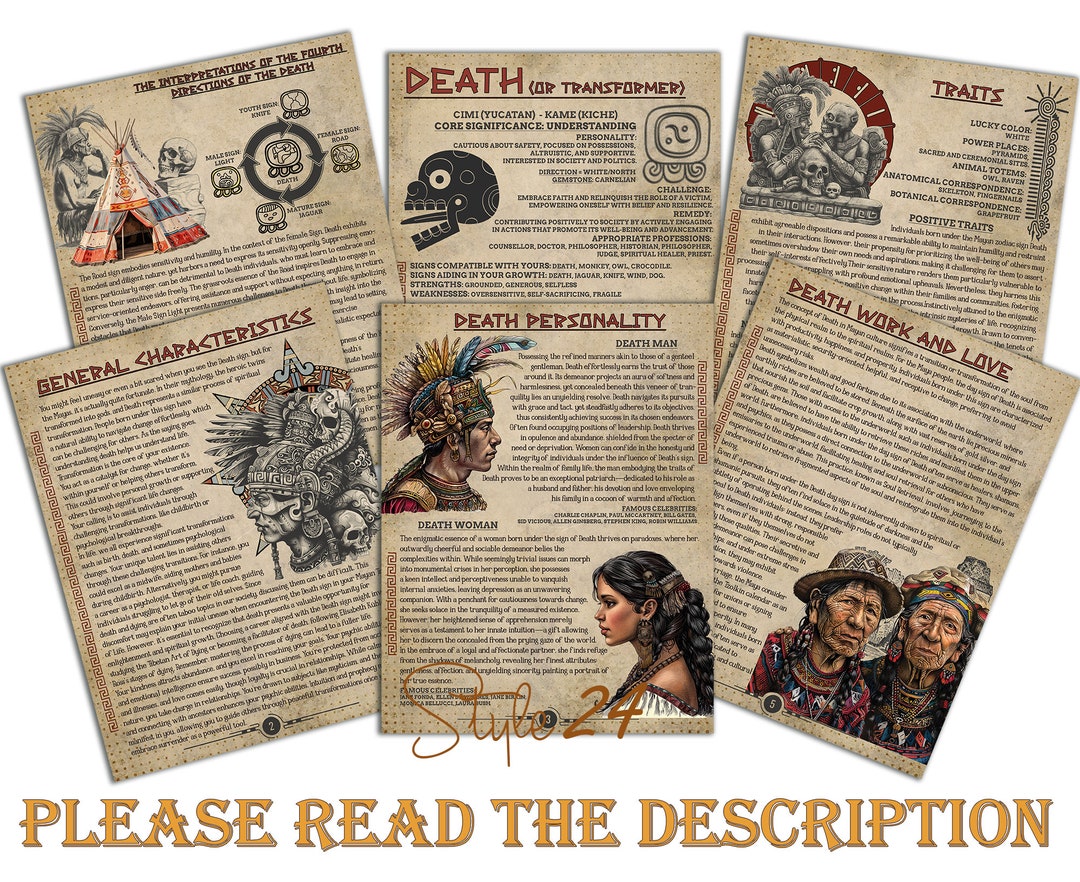 Death (transformer)- Mayan Astrology, Book of Shadows Printable Pages ...