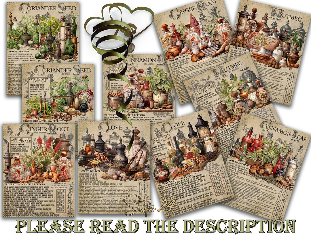 Spicy Essential Oils No.2 Printable: Book of Shadows, Aromatherapy ...