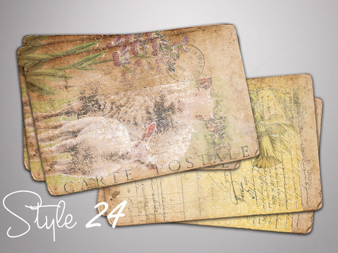 8 Ephemera Papers Vintage Printable Paper Crafting Crafts | Etsy