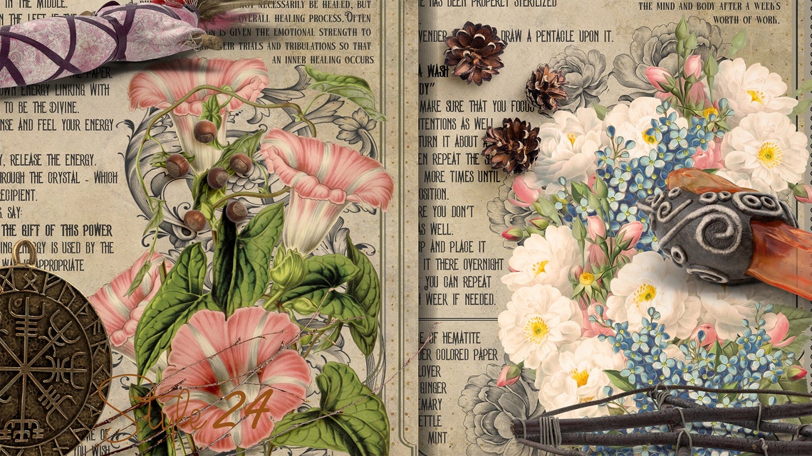 Printable Healing Spells Pages Book of Shadows Digital - Etsy