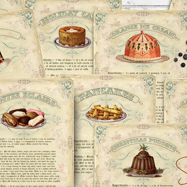 Antique Recipe Cards - Etsy