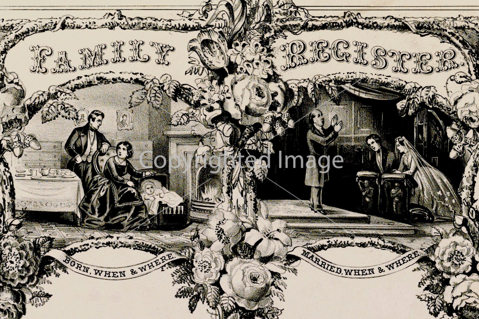 Vintage Family Register Family Tree Geneology Victorian - Etsy