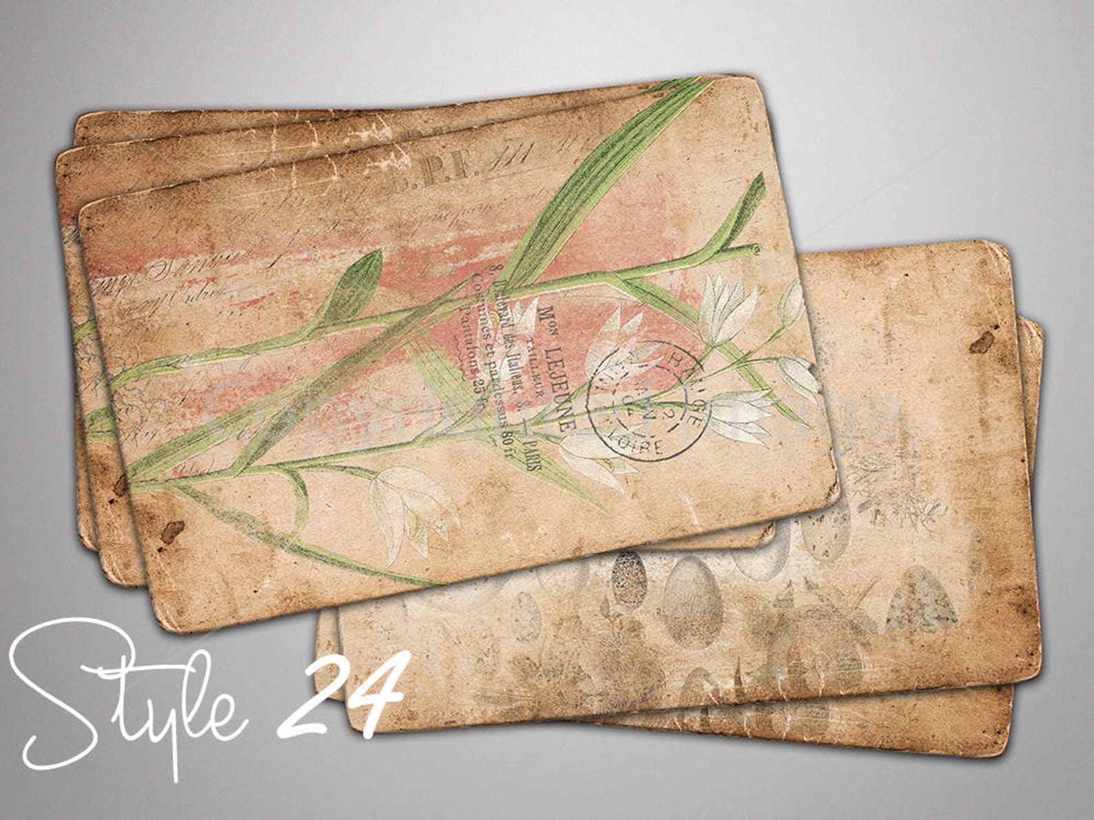 8 Ephemera Papers Vintage Printable Paper Crafting Crafts - Etsy