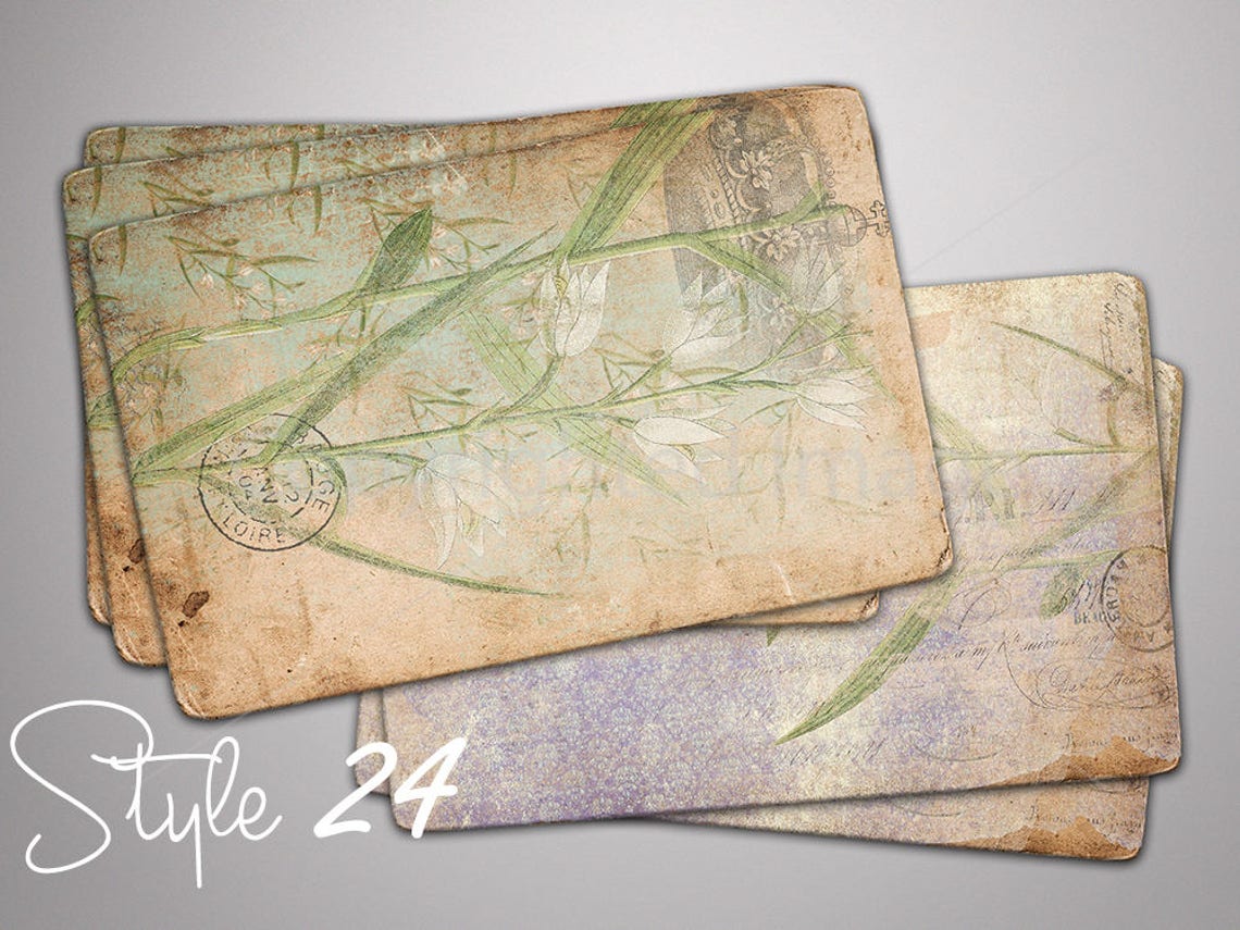 8 Ephemera Papers Vintage Printable Paper Crafting Crafts | Etsy