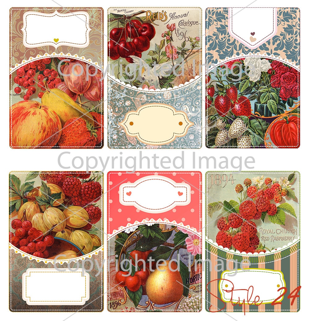 Printable Jar Labels for Fruit and Berries Set of 6 Printable - Etsy