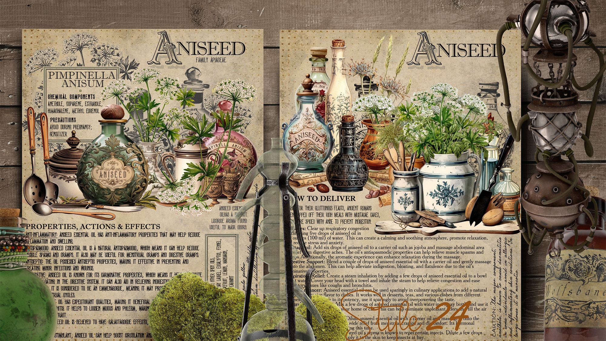 Spicy Essential Oils No.1 Printable: Botanical Magic Guide (digital ...