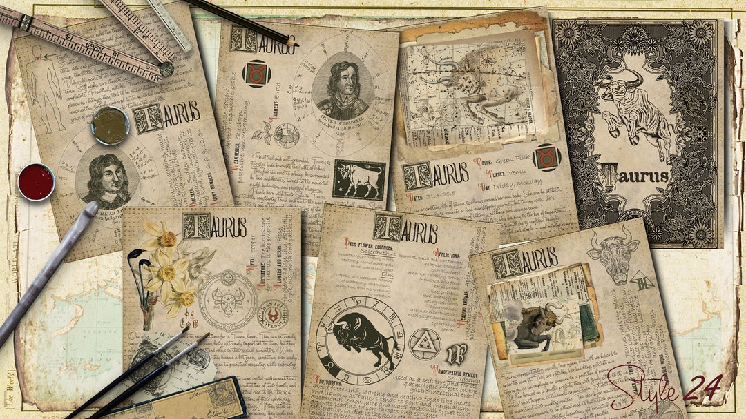 Taurus Astrological Sign Correspondences, Book of Shadows Printable ...