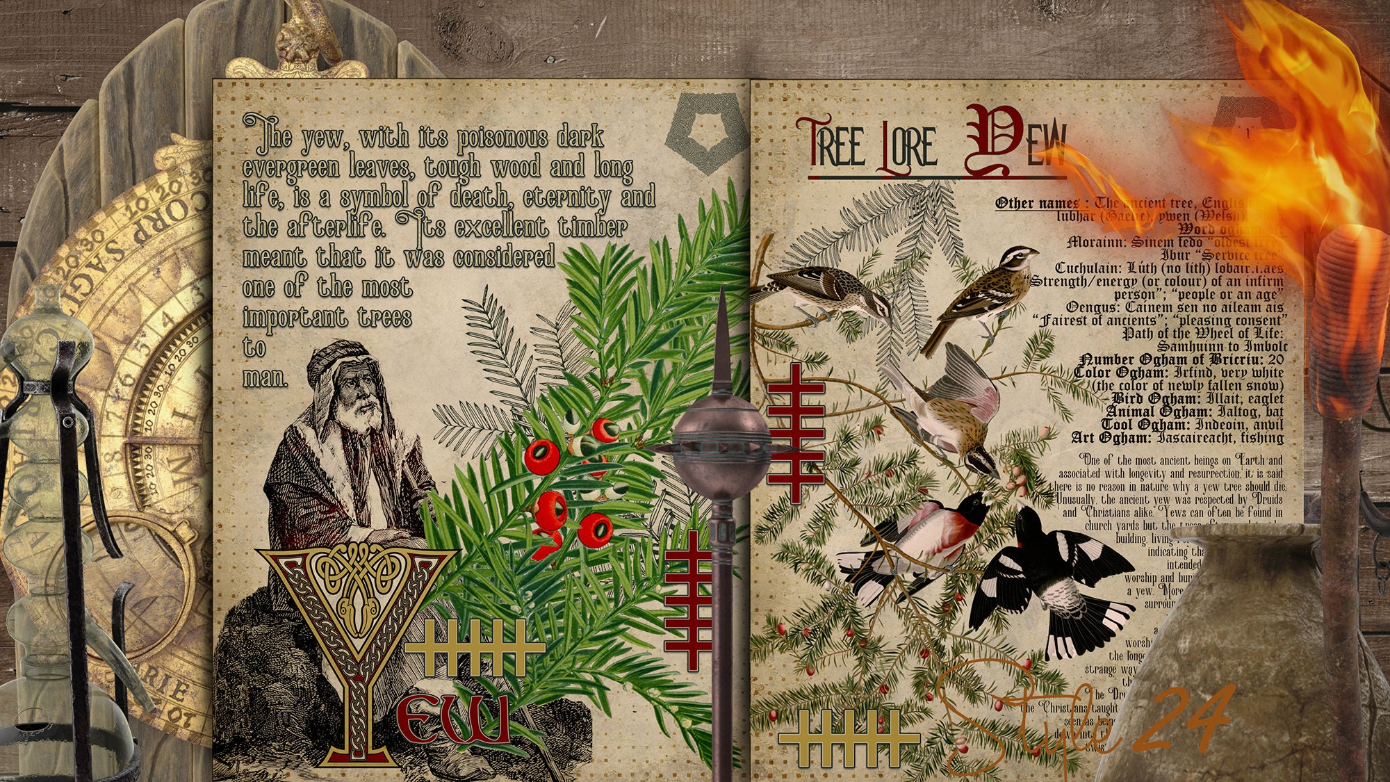 Yew the Druids Calendar Gallic Horoscope Printable Book - Etsy Australia