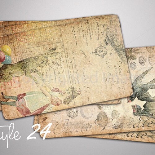 8 Ephemera Papers Vintage Printable Paper Crafting Crafts - Etsy