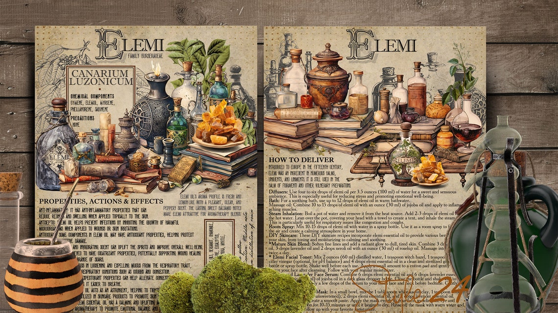 Resinous Essential Oils Guide No.1: Aromatherapy Printable Pages ...