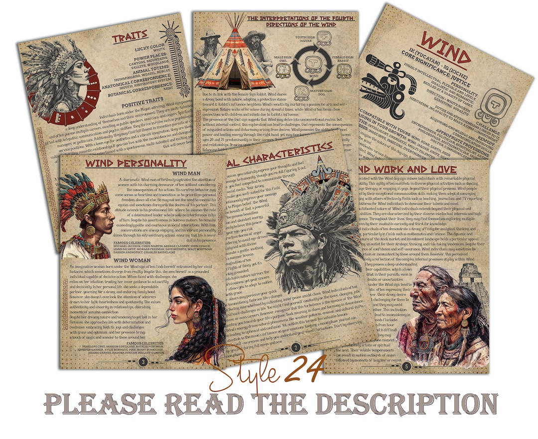 Wind- Your Guide to Mayan Astrology, Book of Shadows Printable Pages ...