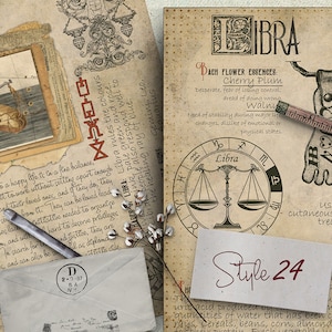Libra Astrological Sign Correspondences Book of Shadows Printable 7 ...