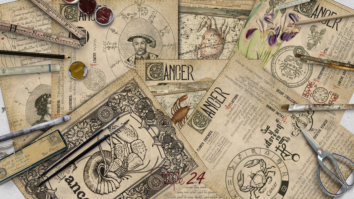 Cancer Astrology Correspondences, Book of Shadows Printable (digital ...