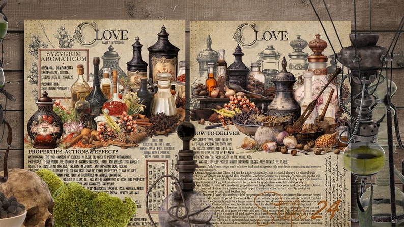 Spicy Essential Oils No.2 Printable: Book of Shadows, Aromatherapy ...