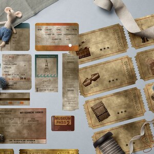 BUNDLE! 110 Different Vintage Tickets Pack Printable Tickets ...