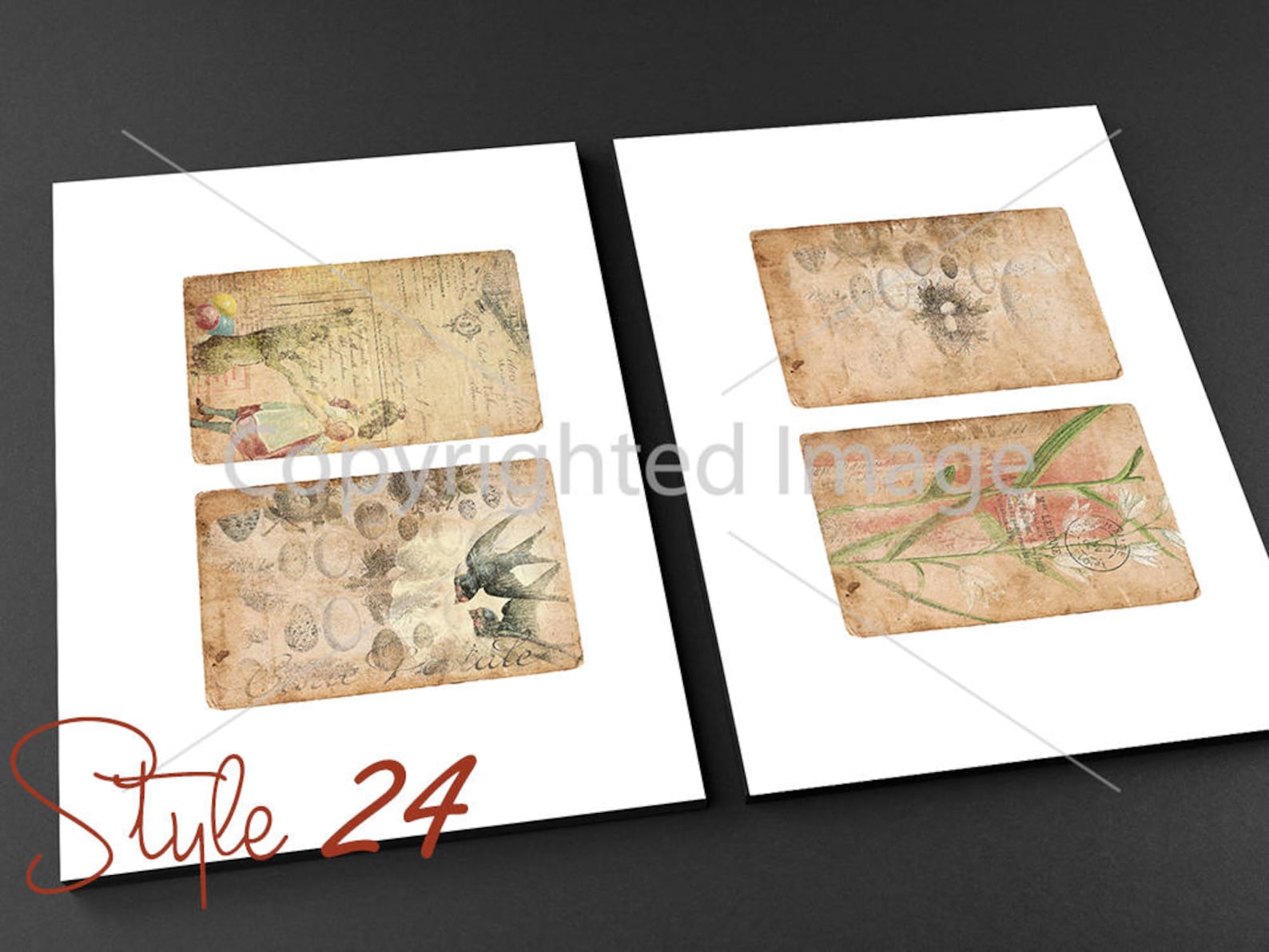 8 Ephemera Papers Vintage Printable Paper Crafting Crafts - Etsy