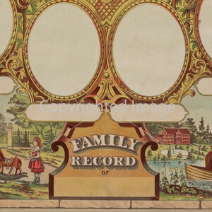 Vintage Family Record Picture Family Tree Diy Genealogy Heritage ...
