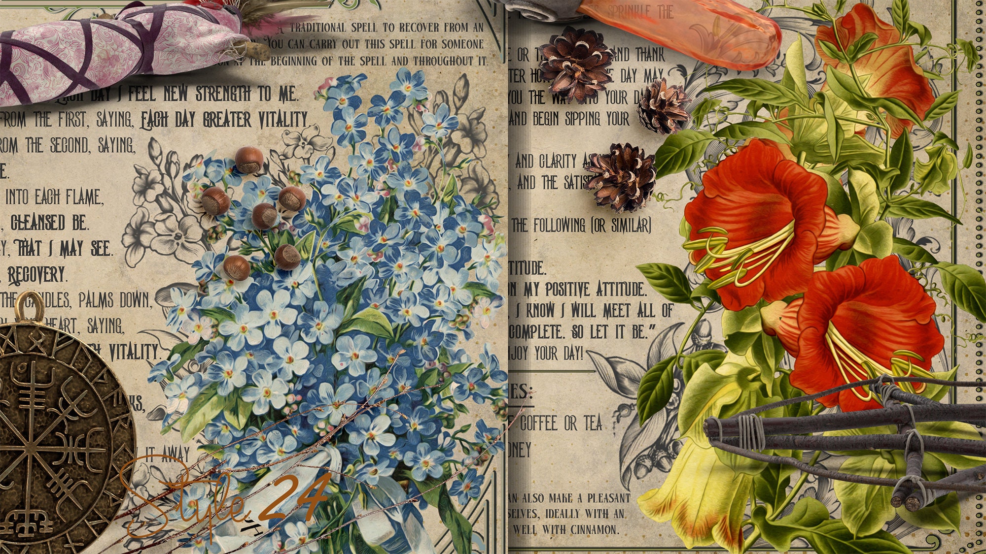 Printable Healing Spells Pages Book of Shadows Digital - Etsy