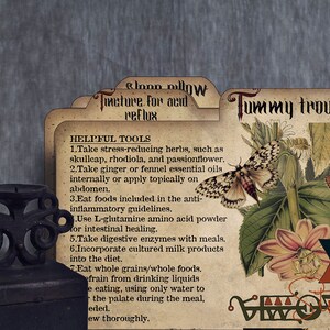 Witch Recipe Cards, Tummy Troubles Series, Printable Grimoire (digital ...