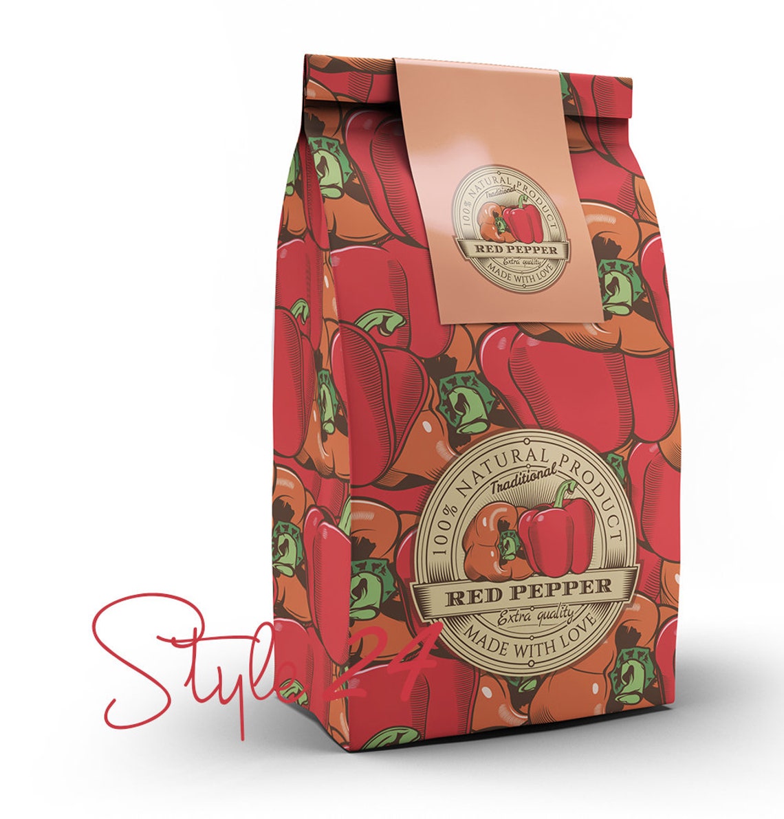 Vintage Fruits and Vegetables Printable Bag Set 2 Digital | Etsy